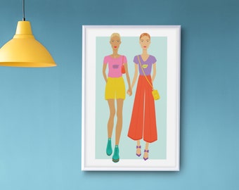 Two Friends Poster - Etsy