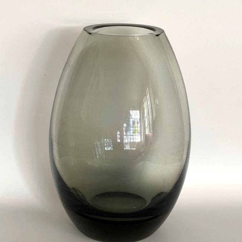 Smoke Grey Vase Glass - Etsy