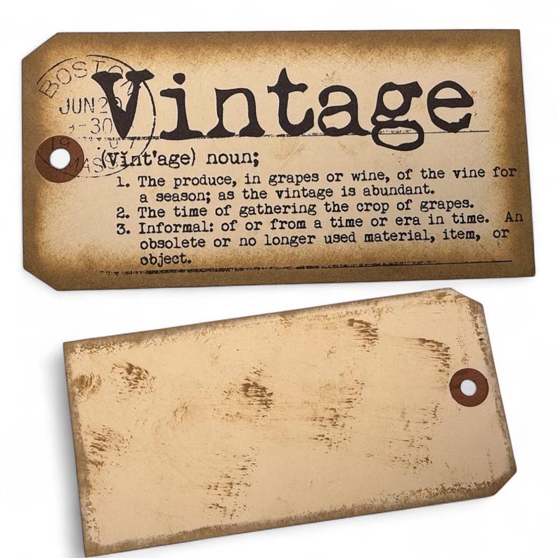 A Vintage Style Hang Tag Luggage Bag Card Tag - Etsy