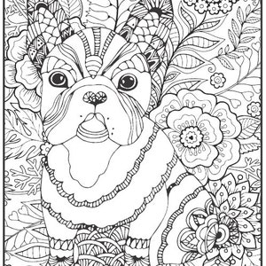 Dogs With Mandalas Adult Coloring Book: Love Dogs Beautiful Cute Dogs ...