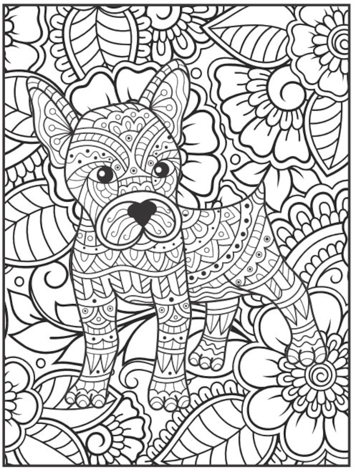 Dogs With Mandalas Adult Coloring Book: Love Dogs Beautiful - Etsy