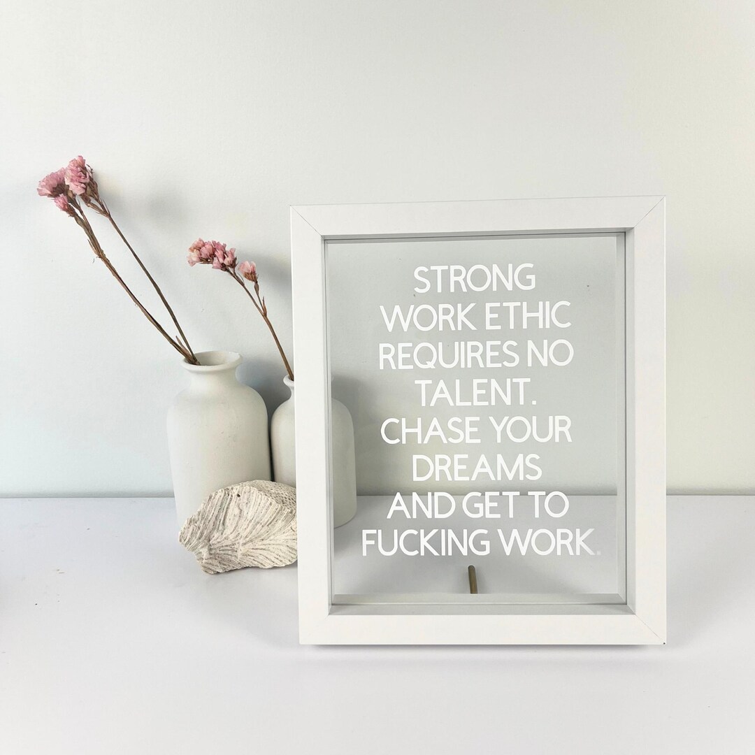 Motivational Glass Frame - High-quality Wooden Frame With Quotes for ...