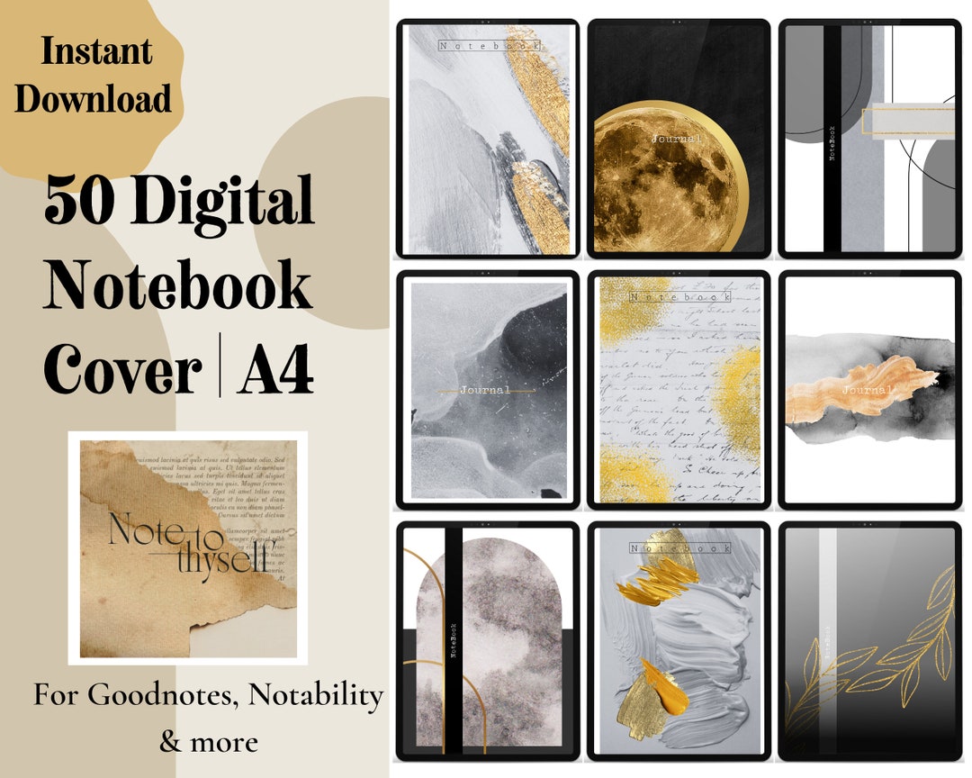 50 Aesthetic Digital Notebook Covers Suitable for Digital Planner ...