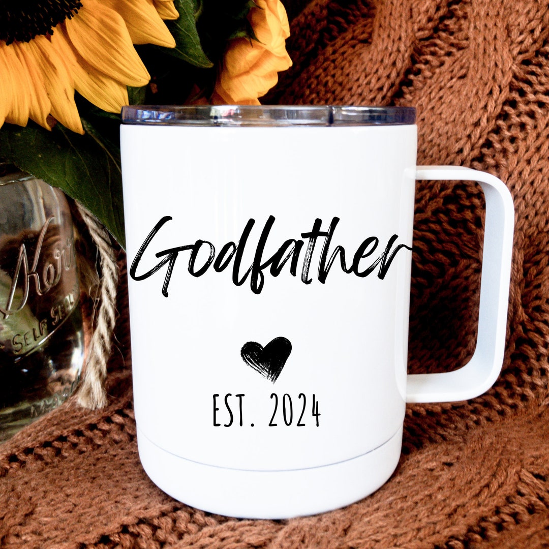 Godfather Coffee Mug / Insulated With Lid / Godparent Proposal Idea for ...
