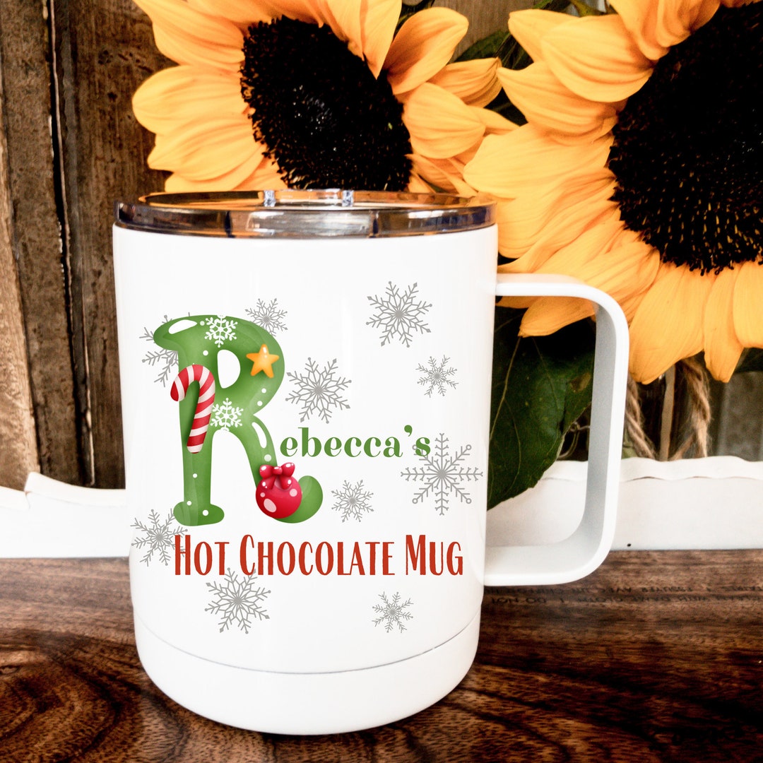 Christmas Hot Chocolate Mug PERSONALIZED With Christmas Letter Name ...