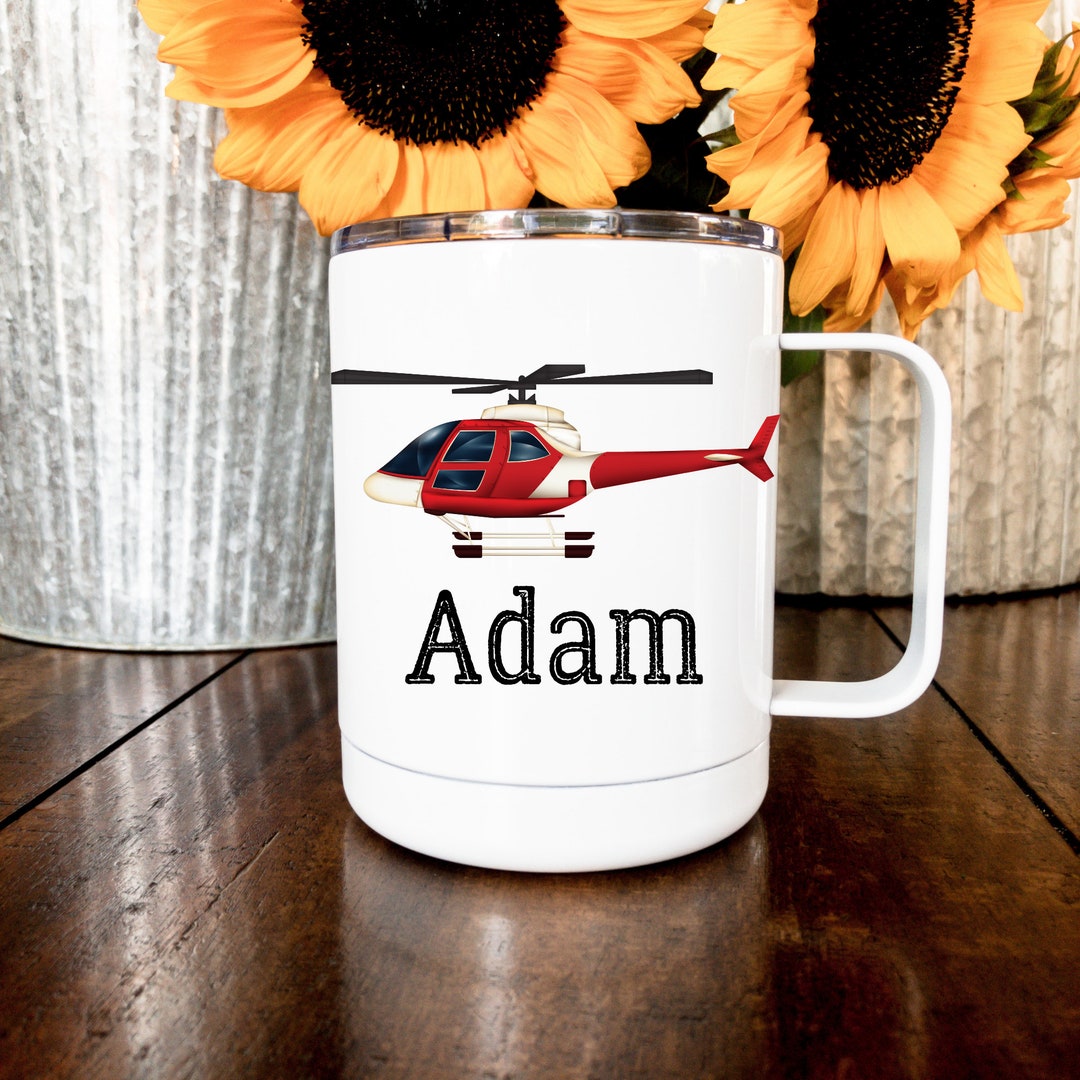 Helicopter Mug With Name / Insulated With Name / Personalized Gift Idea ...
