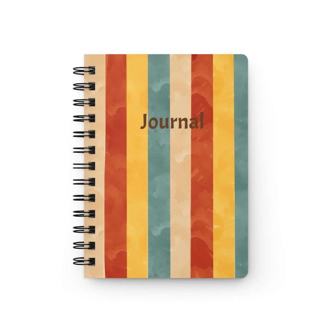 Striped Journal for Him / Striped Notebook / Journal for Her / Journal ...
