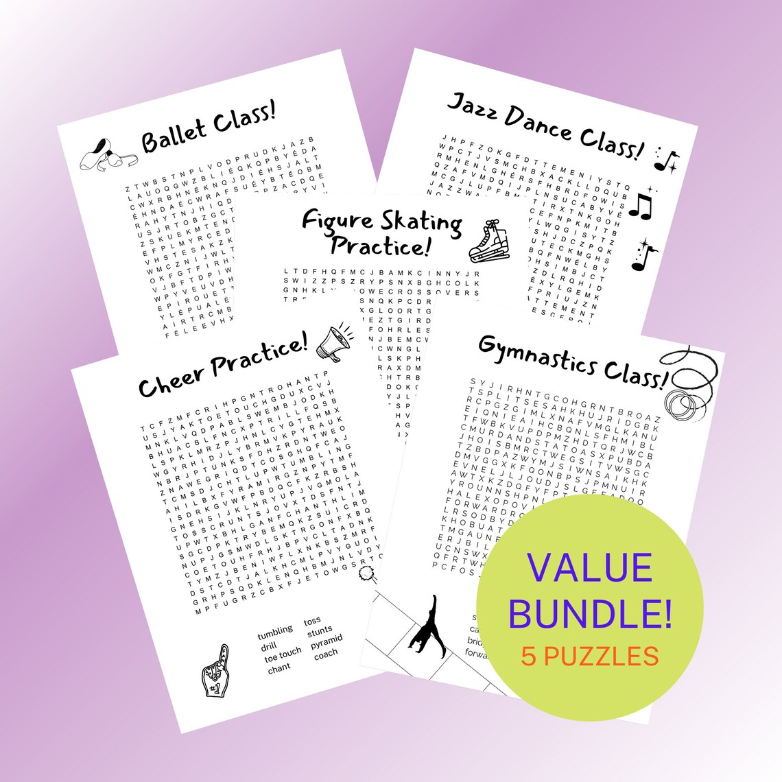 Fun Activities Word Search Bundle Printable Value Pack of - Etsy