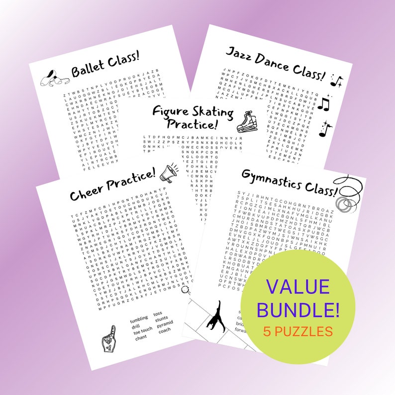 Fun Activities Word Search Bundle Printable Value Pack of - Etsy