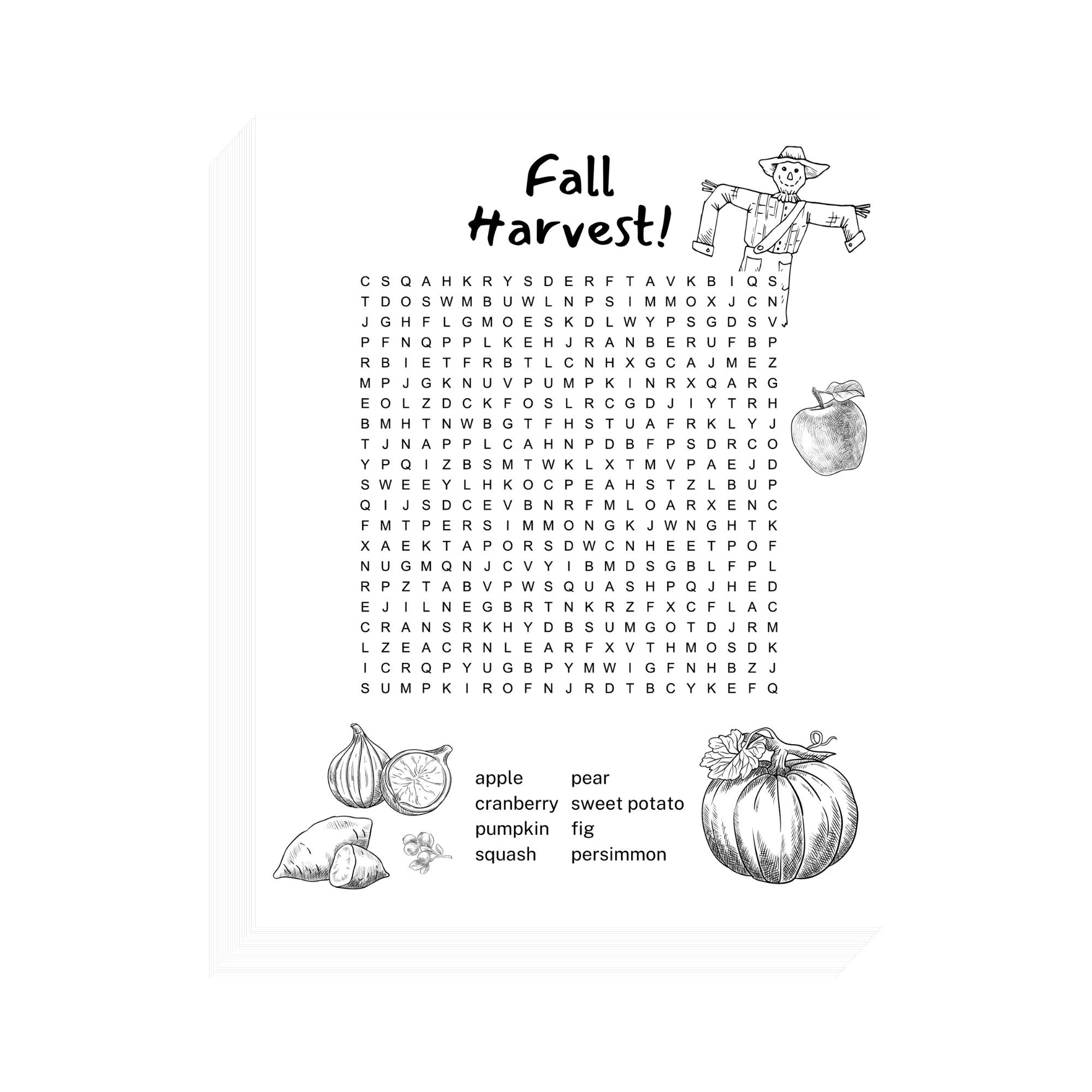 Fall Word Search Bundle Printable Value Pack of 3 Puzzles - Etsy