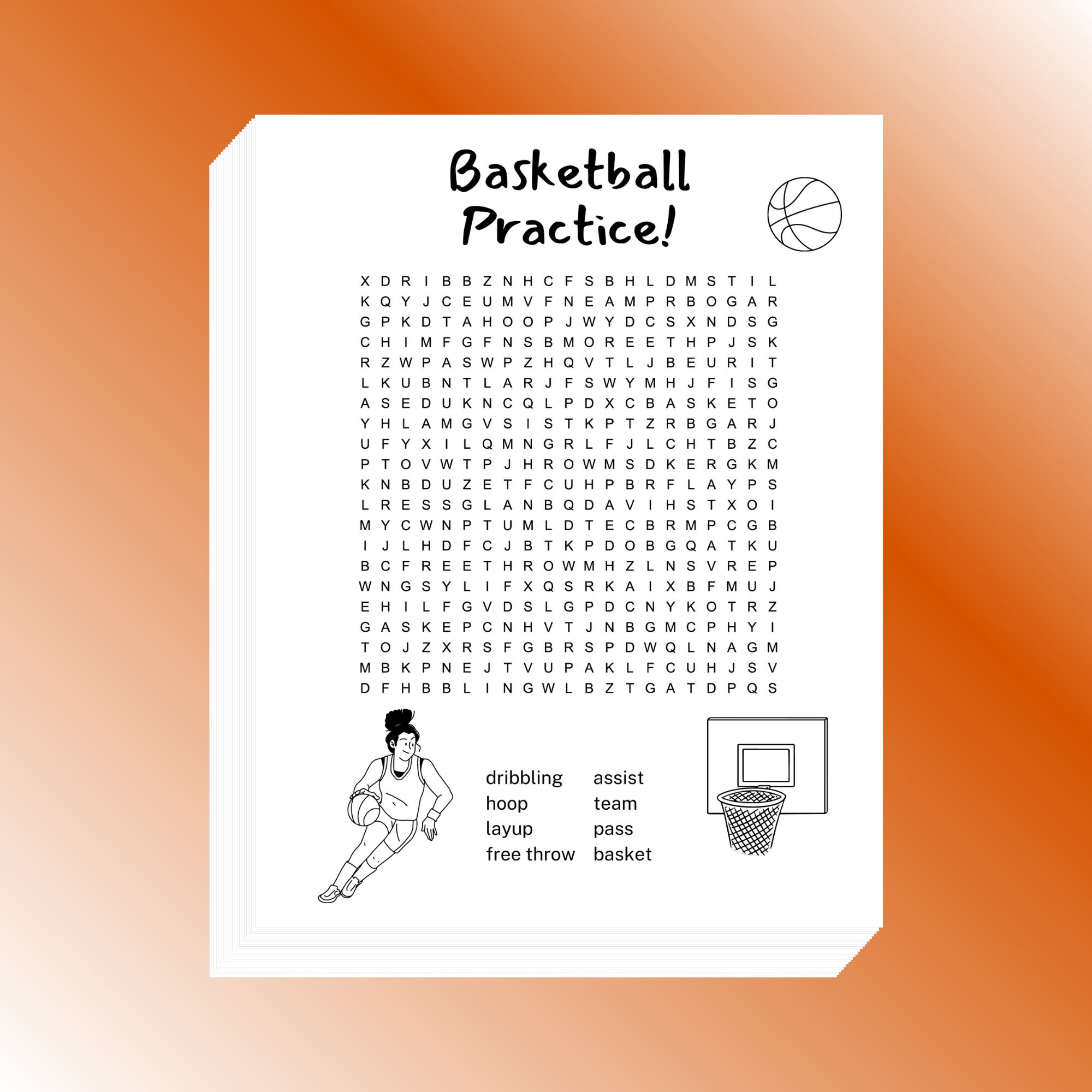 Basketball Word Search Puzzles Printable