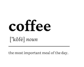 Coffee Wall Art, Coffee Poster, Coffee Postcard, Coffee Lover Gift ...