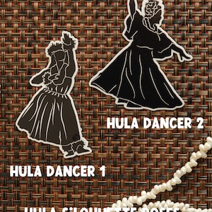 Hula Silhouette Poses Sticker Pack #3 (4 Sticker Set: 2 Styles) - Etsy