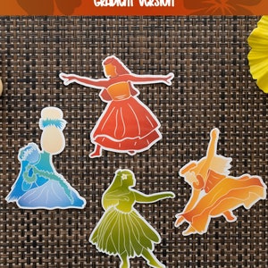 Hula Dancer Silhouette Stickers | Vinyl Stickers - Etsy