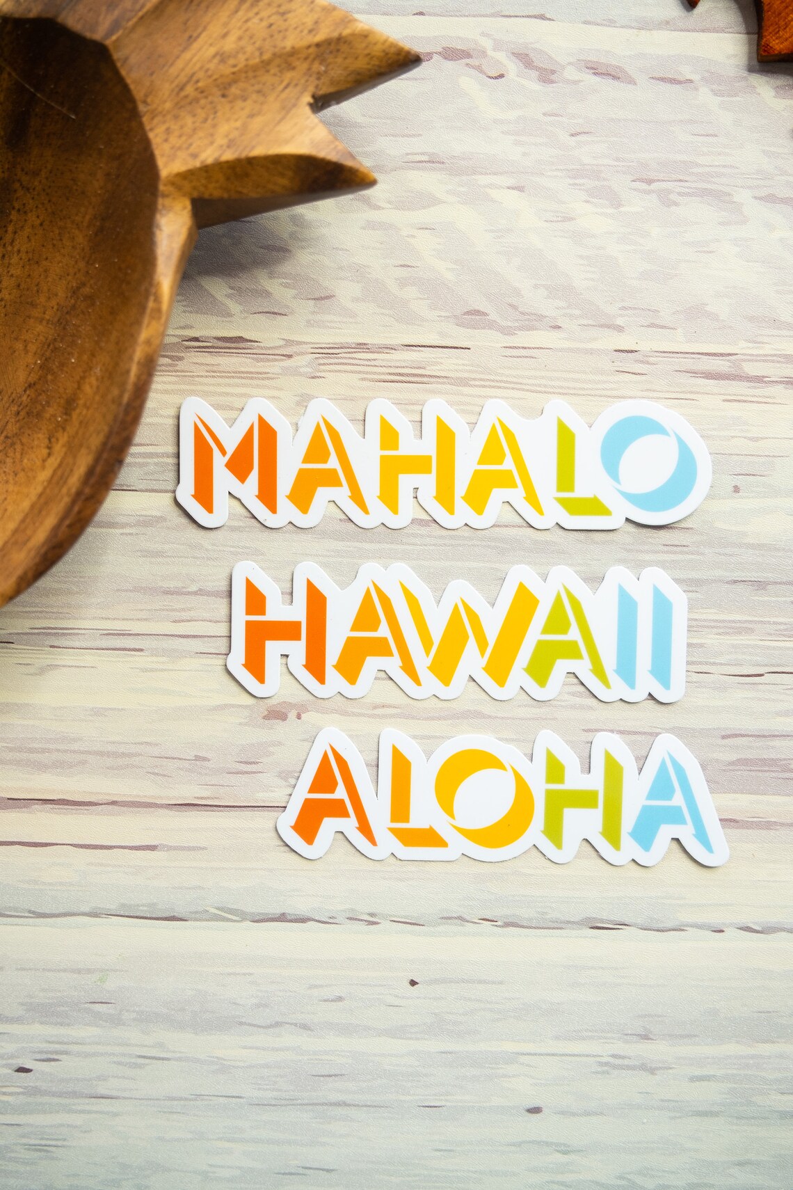 Hawaii Rainbow Words Vinyl Stickers set of 3 2 Styles - Etsy