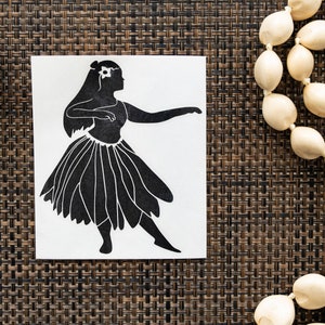 Hula Dancer Waterproof Vinyl Decal - Etsy