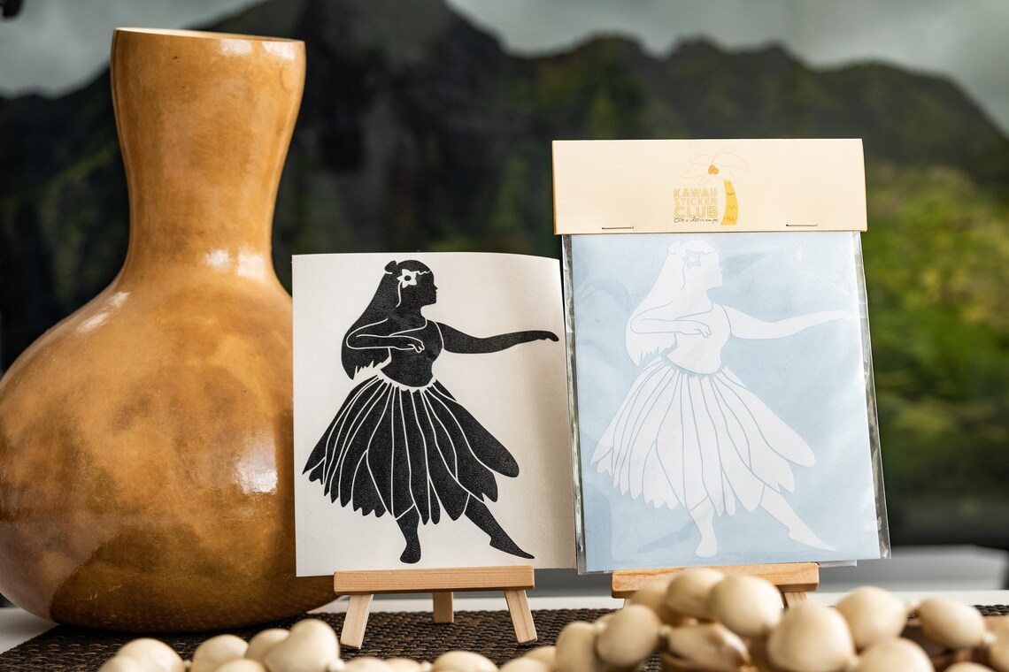Hula Dancer Waterproof Vinyl Decal - Etsy