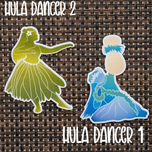 Hula Dancer Silhouette Stickers | Vinyl Stickers - Etsy