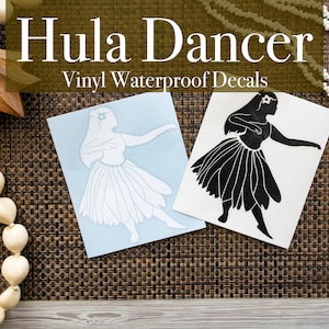 Hula Dancer Waterproof Vinyl Decal - Etsy