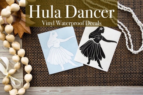 Hula Dancer Waterproof Vinyl Decal | Etsy