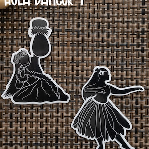 Hula Dancer Silhouette Stickers | Vinyl Stickers - Etsy