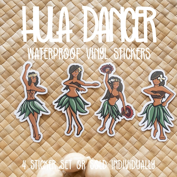 Hula Dancers Stickers - Etsy