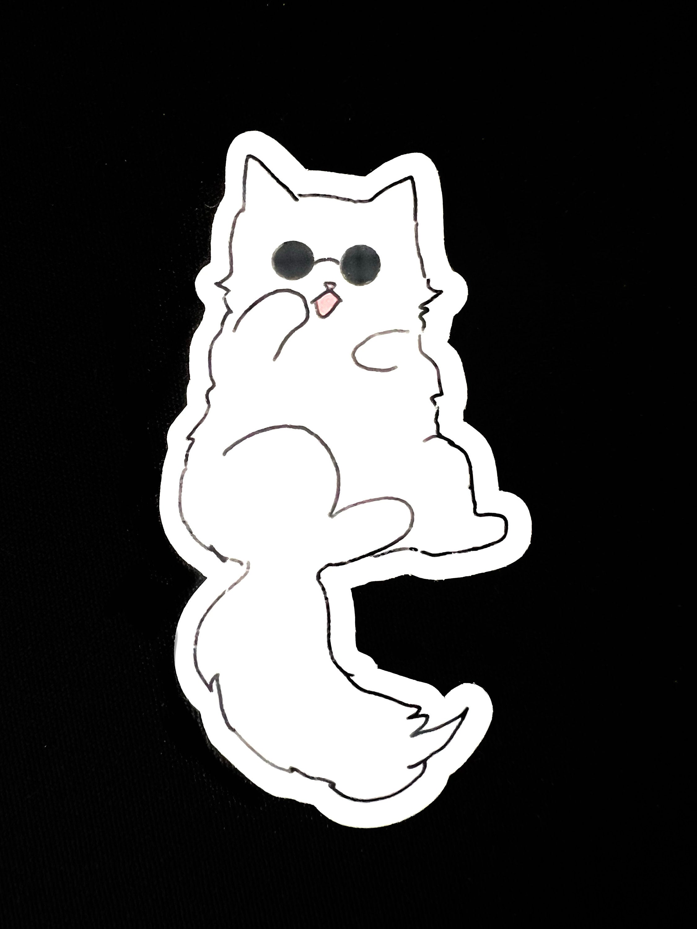 Gojo Catoru Glasses Sticker, Anime Sticker Decal - Etsy