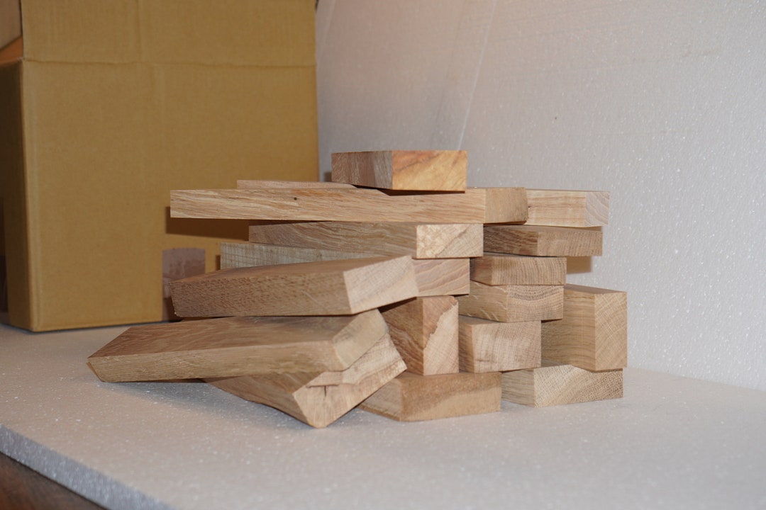 Planed Oak Hardwood Offcuts Approx 5kg Box 300mm Long Various Sizes ...
