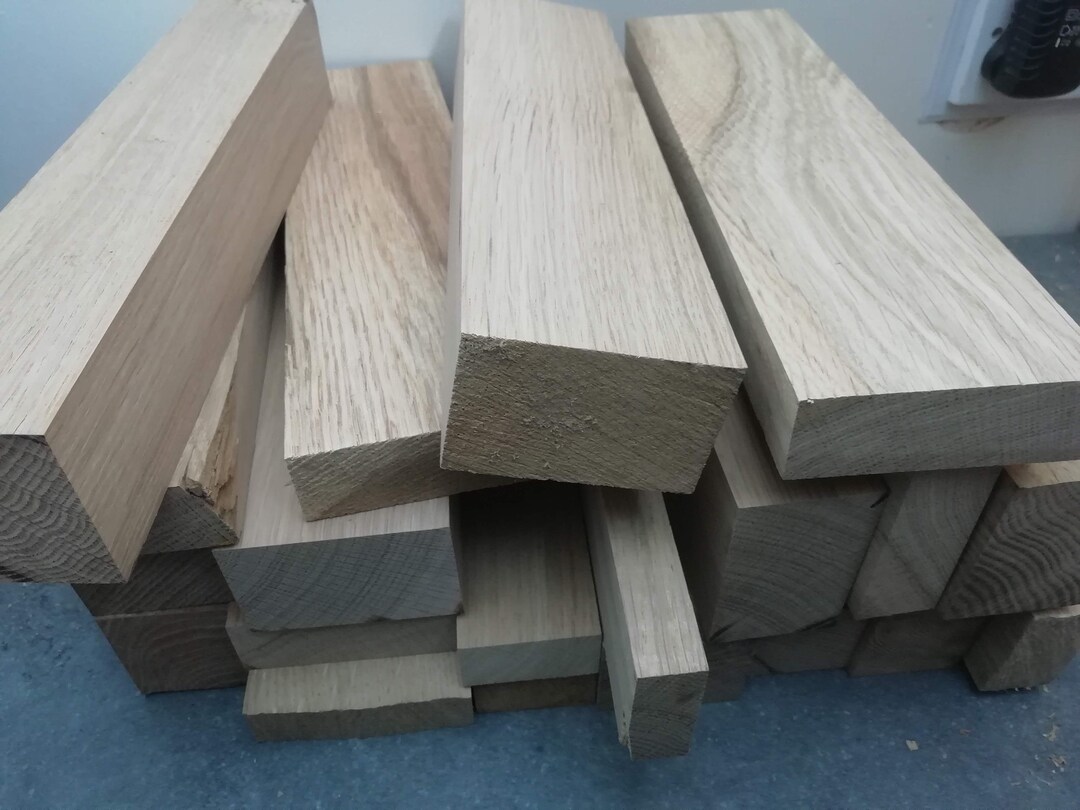 Solid PLANED Oak Wood off Cuts 1 Box of Timber for Woodworking Craft ...
