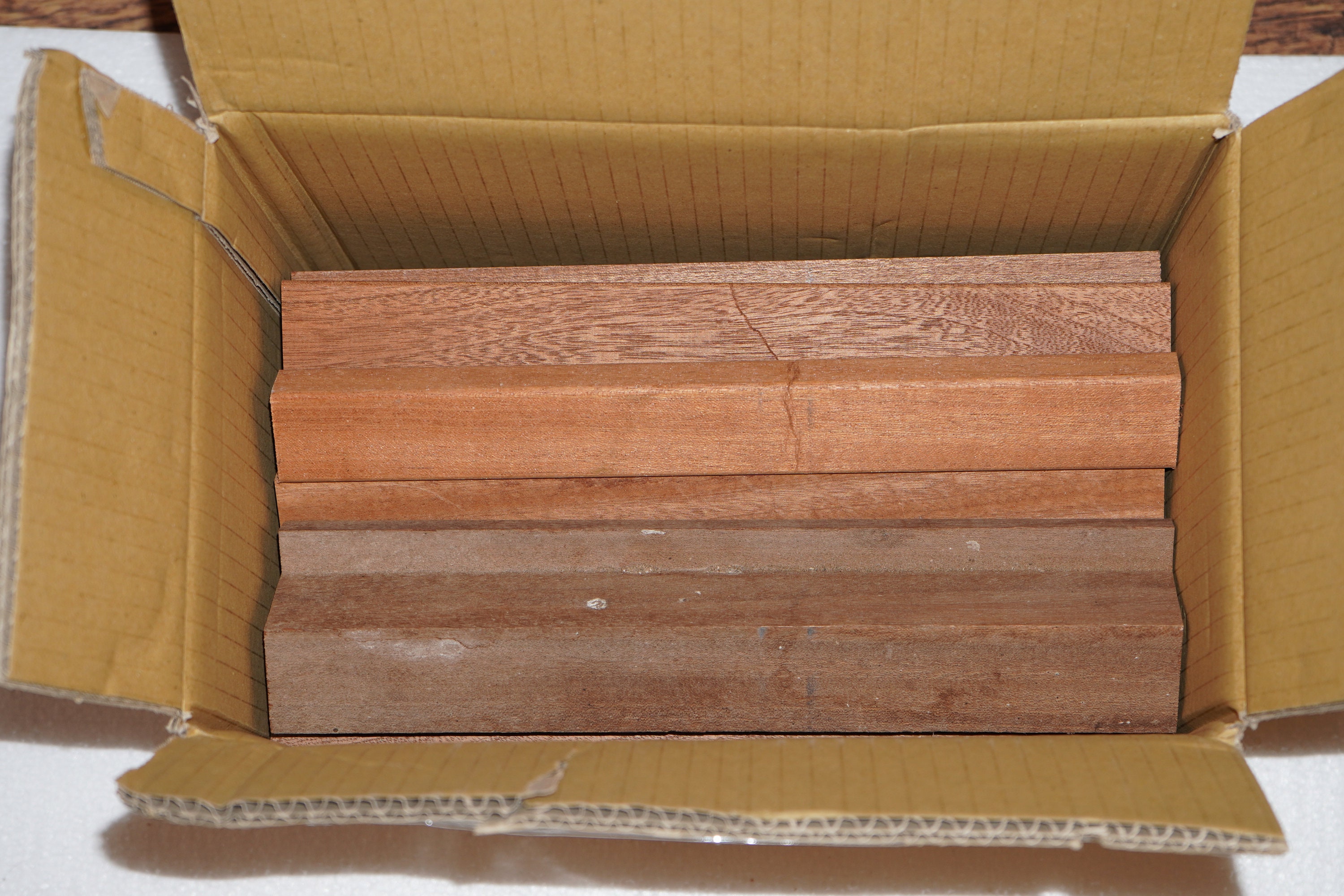 Planed Mahogany Sapele Hardwood Offcuts 5kg Box Approx 300mm Long ...