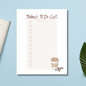 Coffee to Do List Printable, Coffee Bean Design Planner Page, Coffee ...
