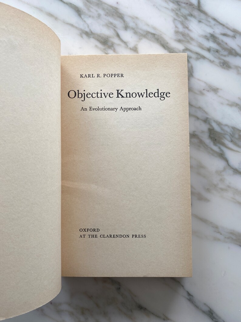 VINTAGE - Objective Knowledge: an Evolutionary Approach by Karl Popper ...