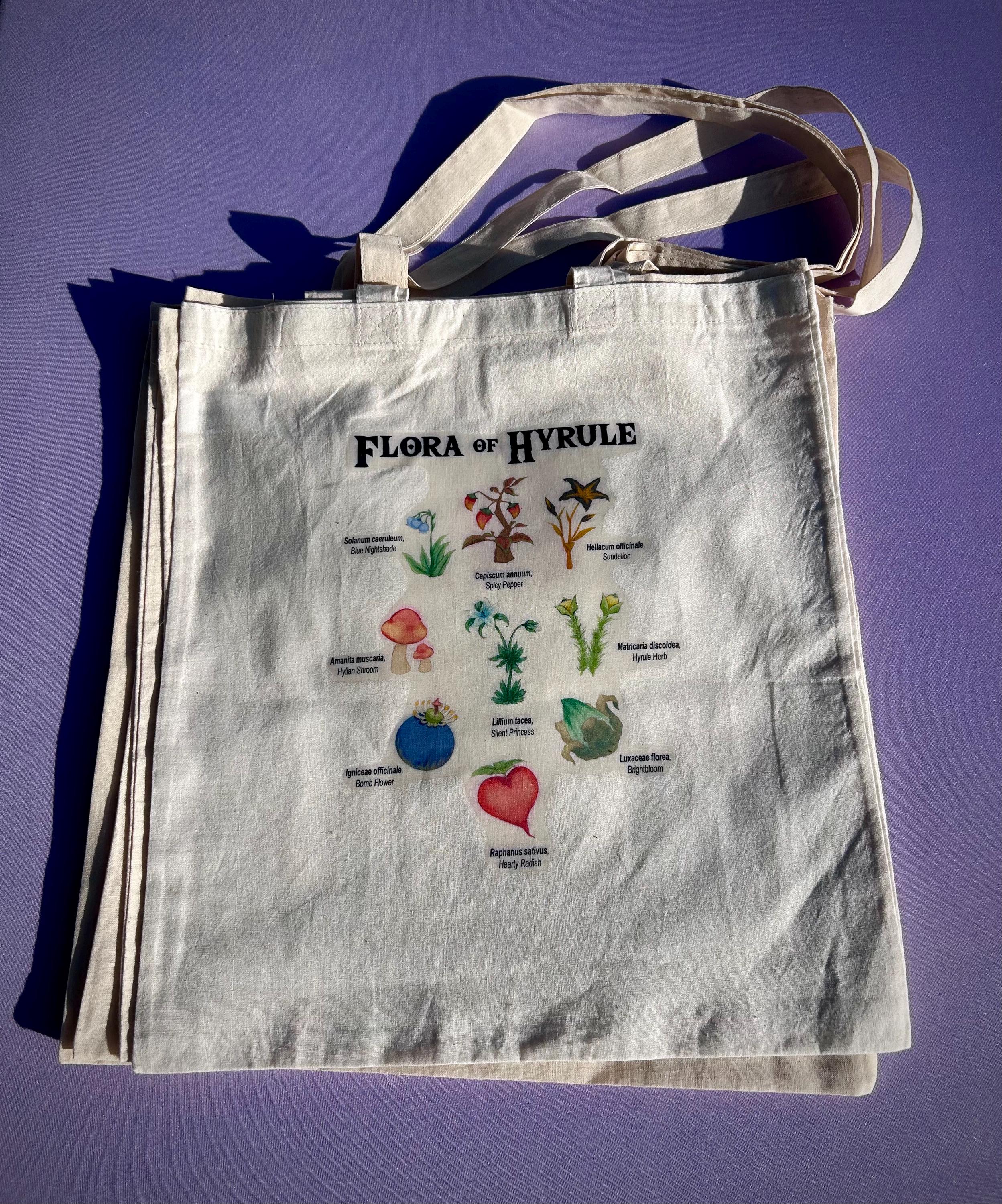 Flora of Hyrule Tote Bag | Legend of Zelda Breath of the Wild and Tears ...