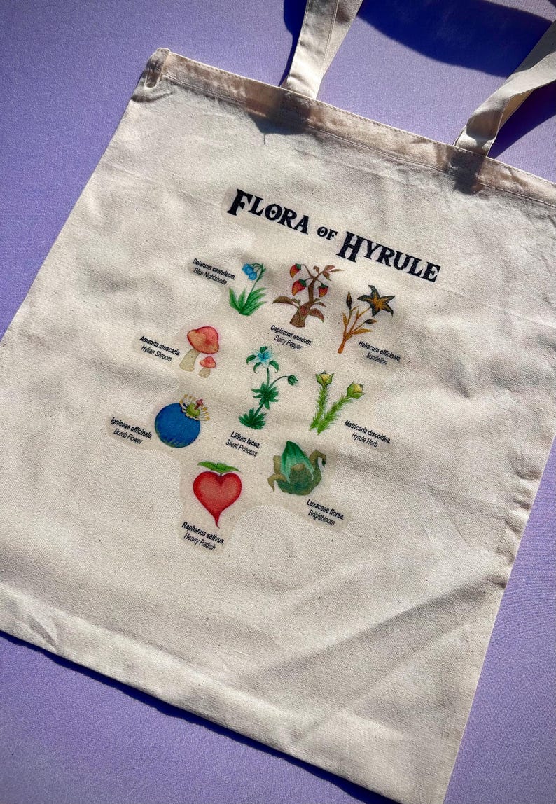 Flora of Hyrule Tote Bag | Legend of Zelda Breath of the Wild and Tears ...