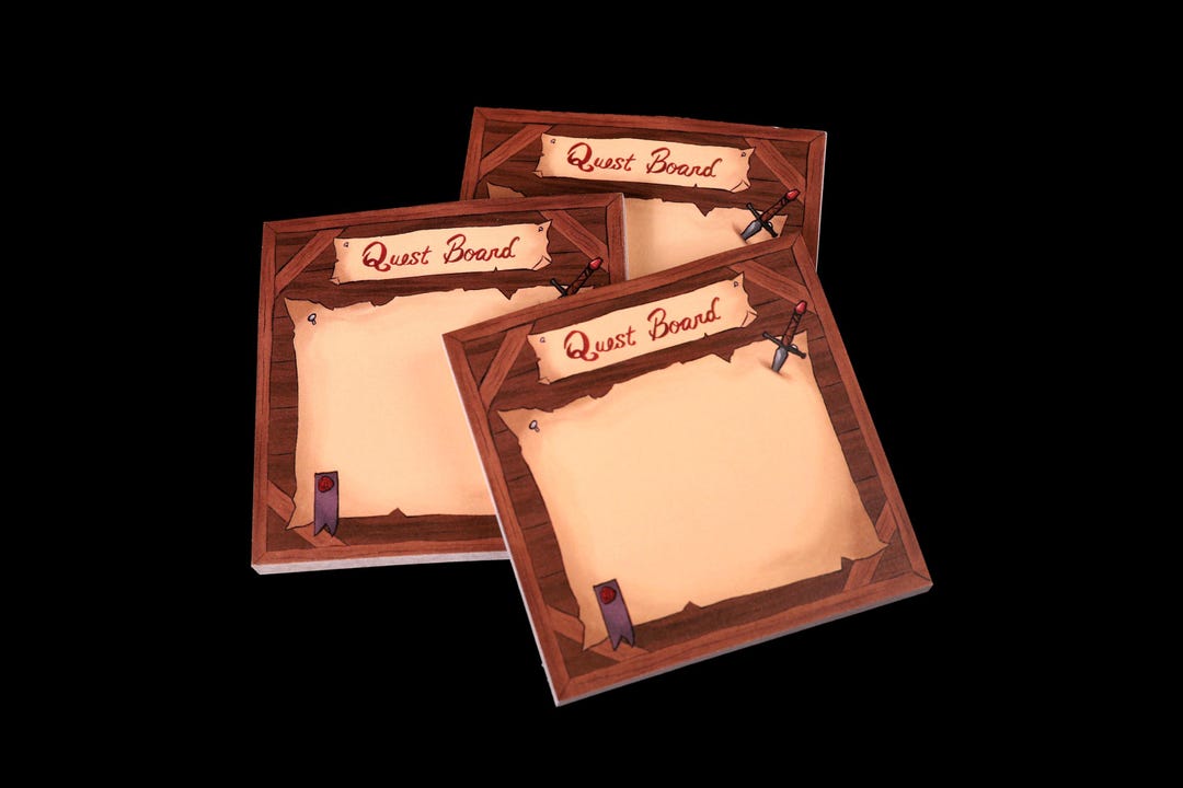 Fantasy Quest Board Sticky Note Post It Pad - Etsy