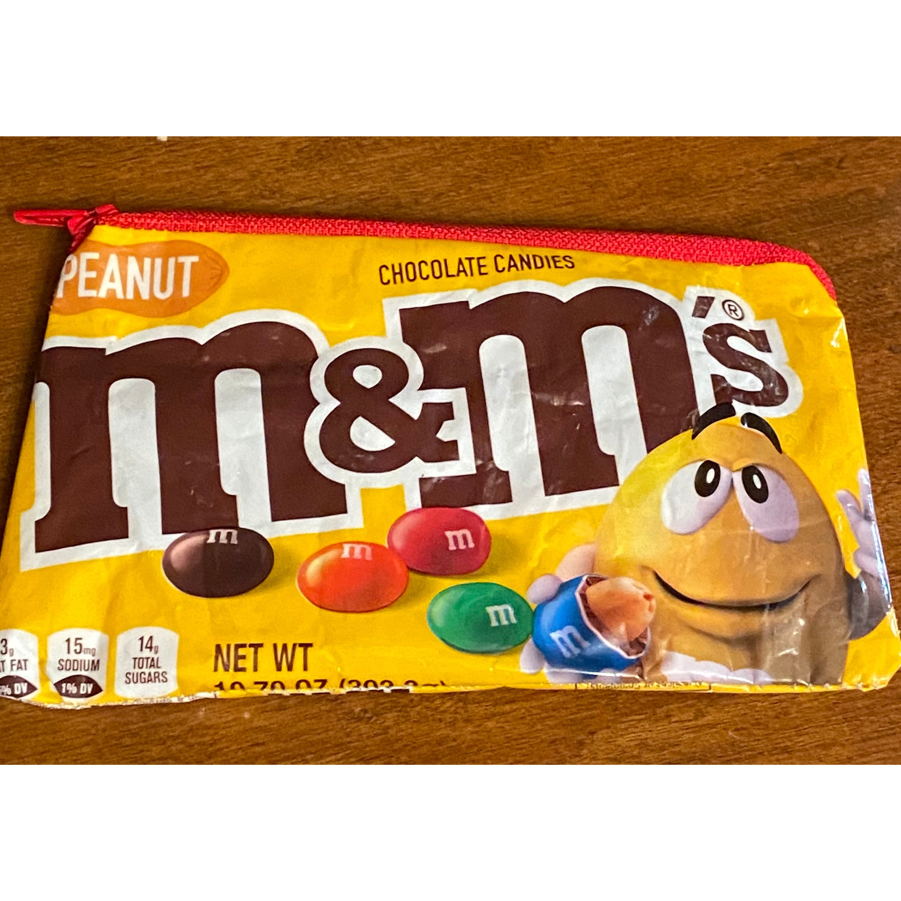 Peanut M&m's Zippered Pouch, Upcycled Candy Wrapper Pouch - Etsy