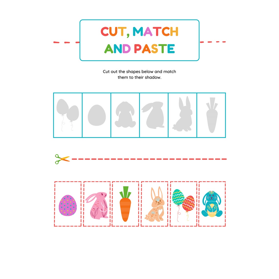 Easter Cut & Paste Activity Book - Etsy