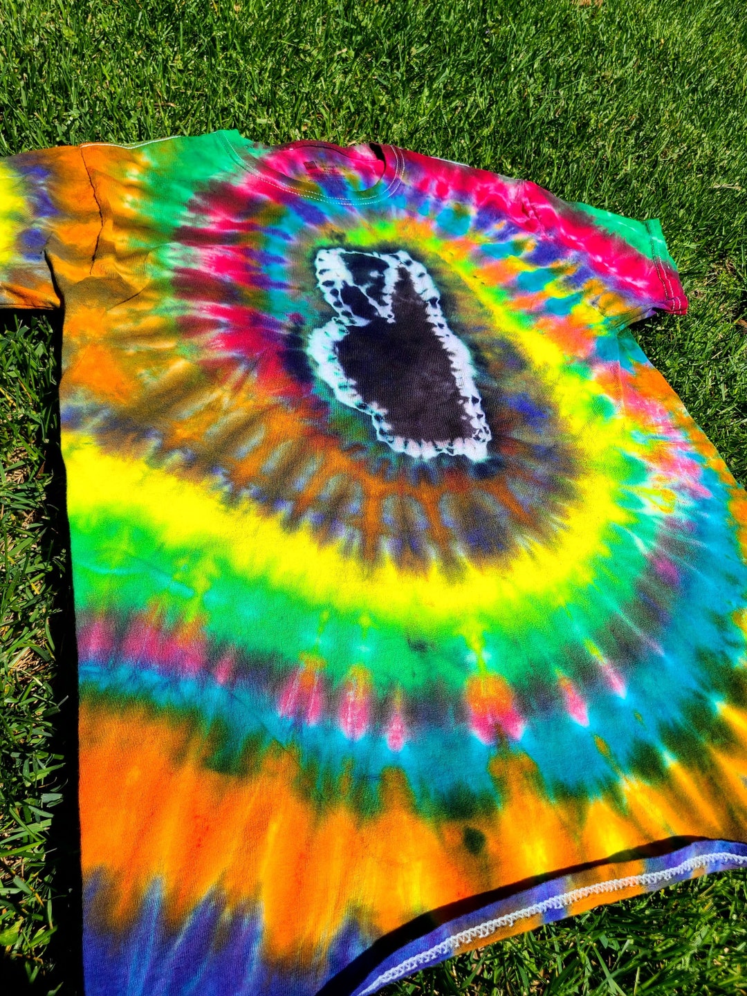 Peace Finger Swirl Tye Dye Medium T-shirt - Etsy