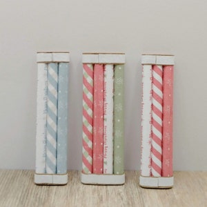 1:12 Scale Miniature Christmas Wrapping Paper | Miniature Holiday Gift ...