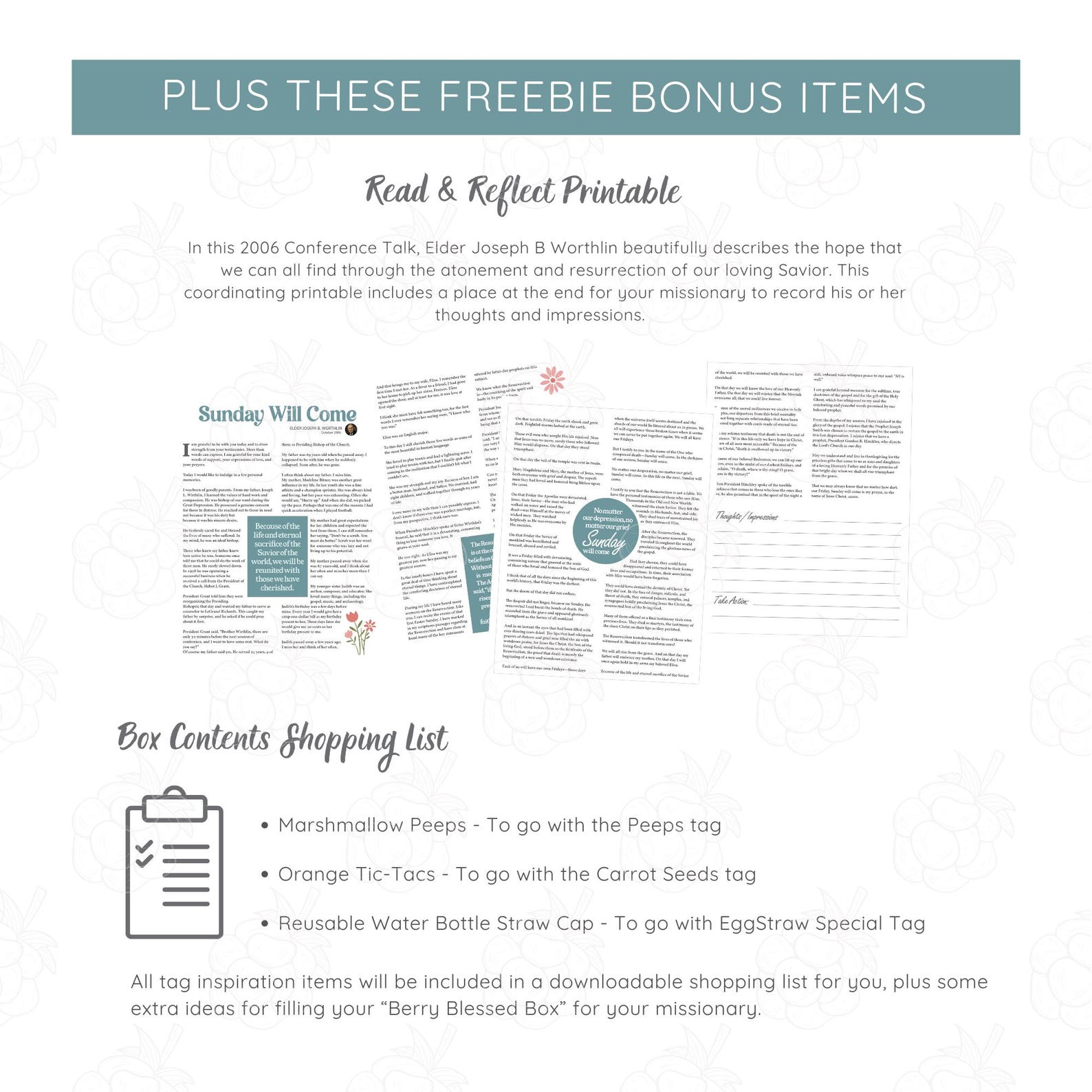 LDS Missionary Easter Care Package Kit, Easter Shipping Box Flap Design ...