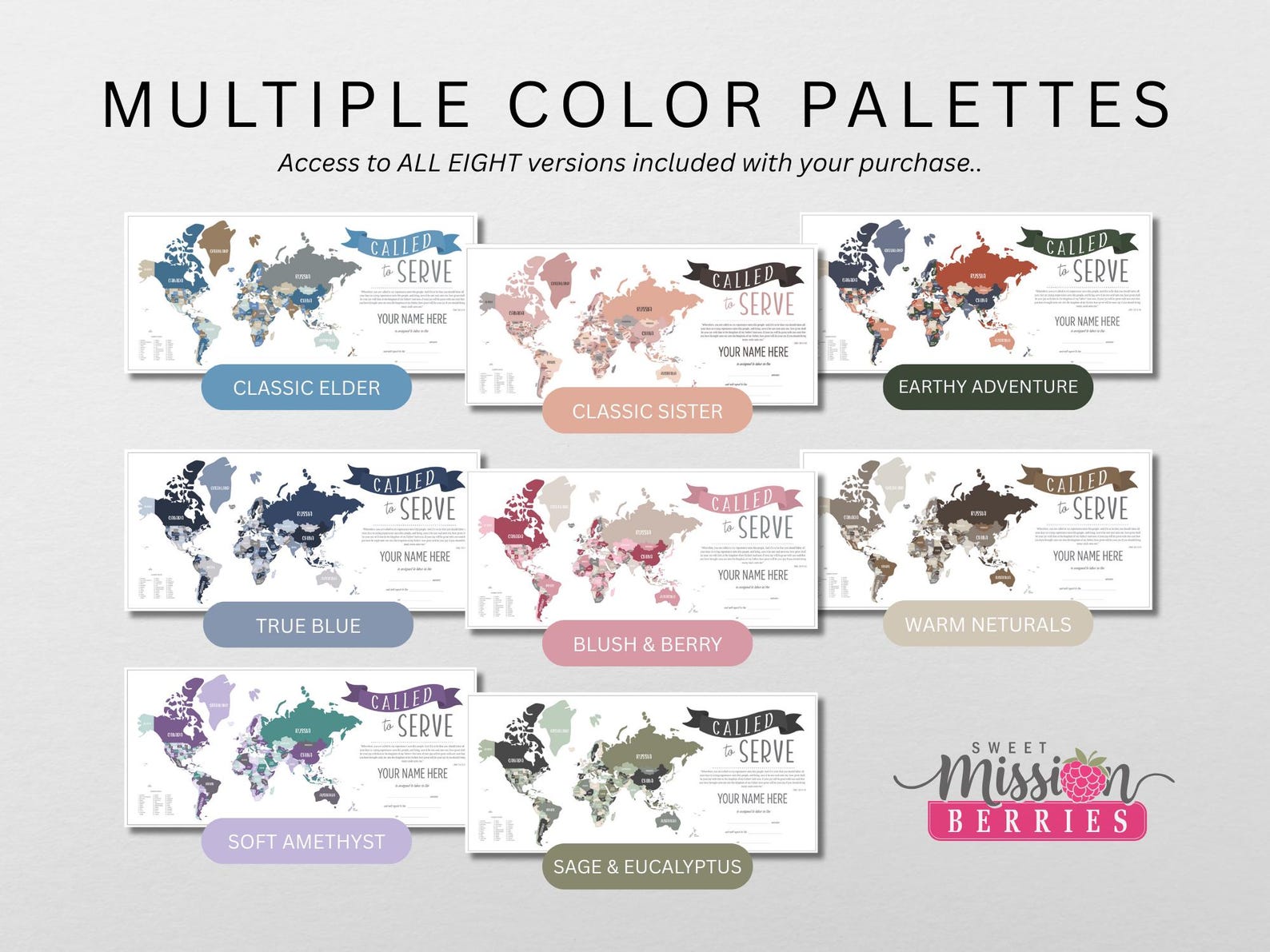 Personalized LDS Mission Call Map | Self-edit | Printable Reveal Party ...