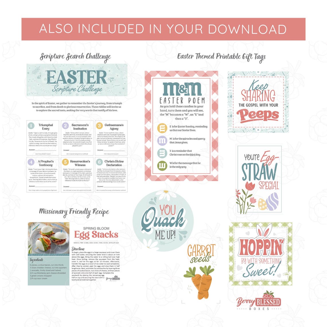 LDS Missionary Easter Care Package Kit, Easter Shipping Box Flap Design ...