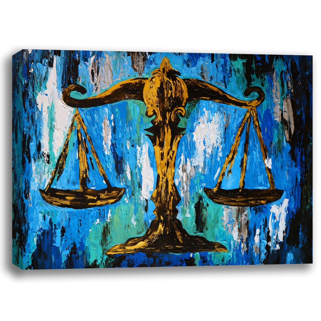 Law Office Decor, Law Office Print, Lawyer Canvas Wall Art Scale of ...