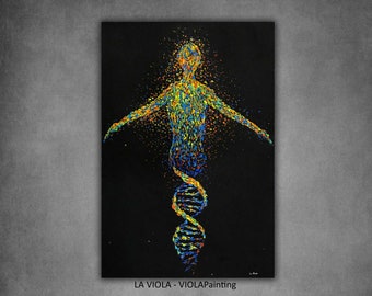 Dna Science Painting - Etsy