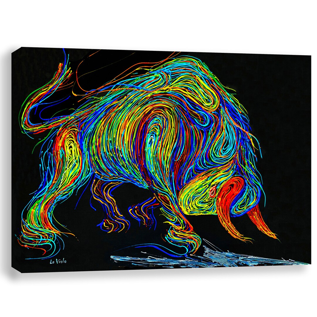 Bull Print Painting, Bull Bear Painting Wall Street Poster, Bull Bear ...