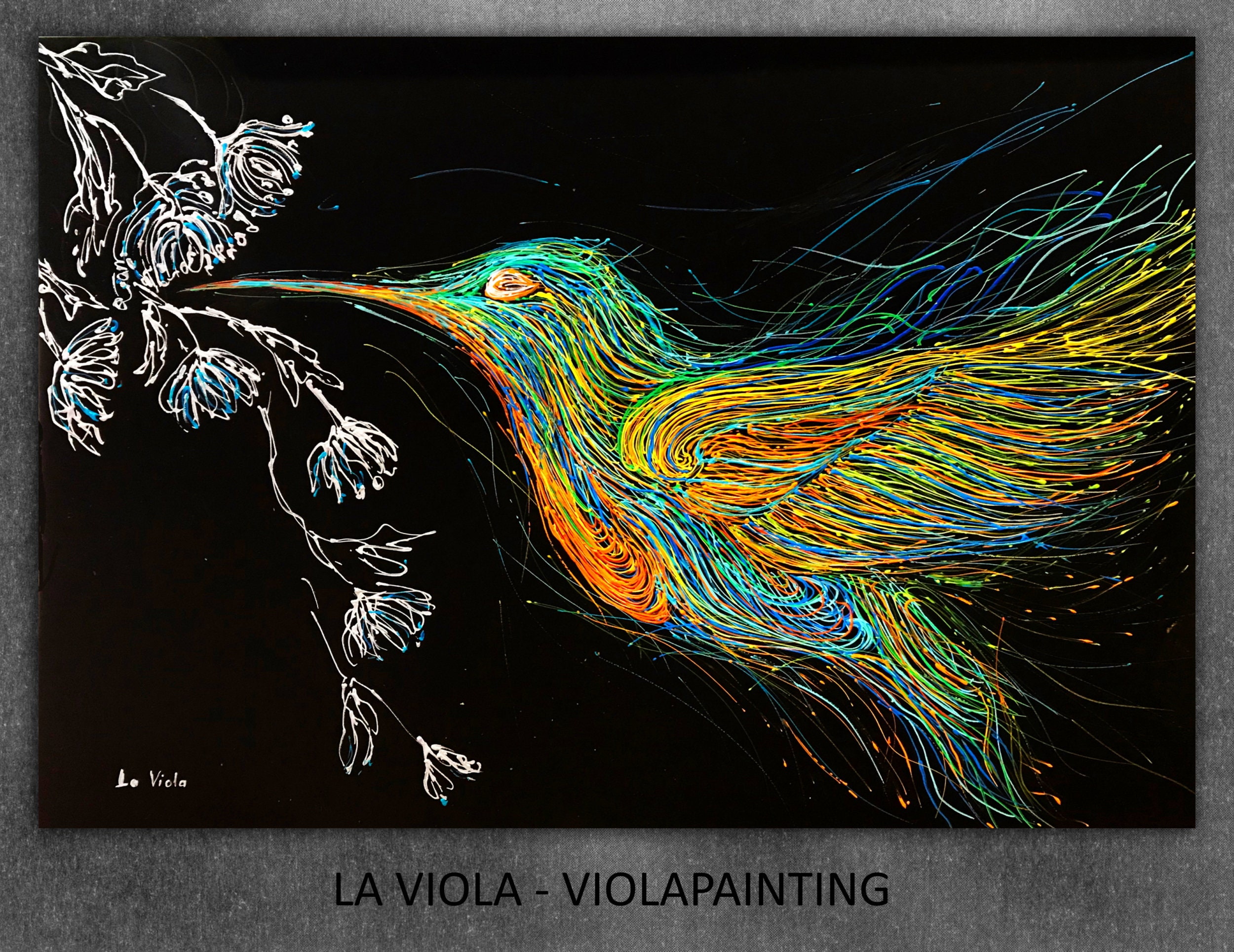 Original Art Large Painting Bird Abstract Oil Painting - Etsy