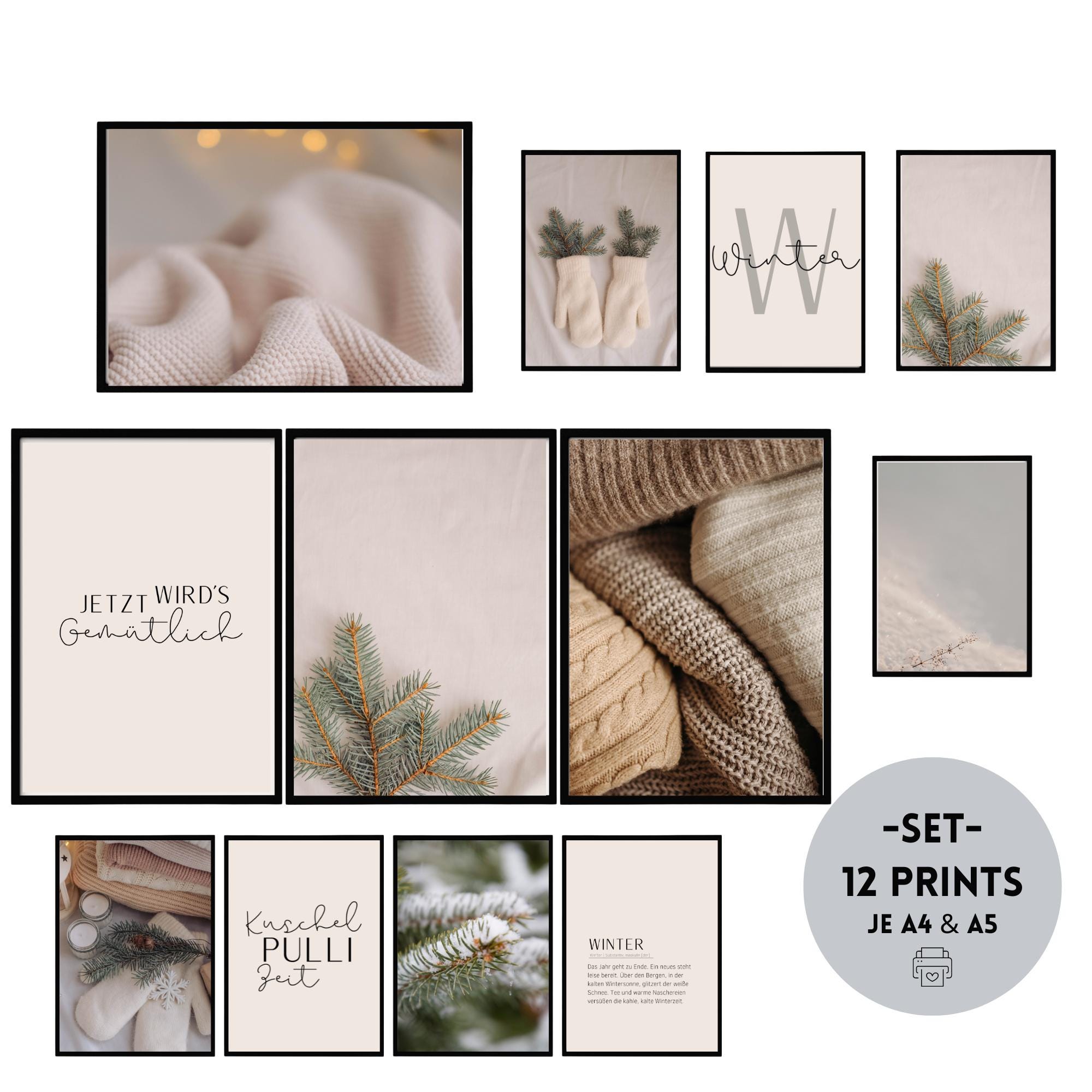Winter Mega Bundle | Gallery Prints SET | Winter Wonderland | Art ...