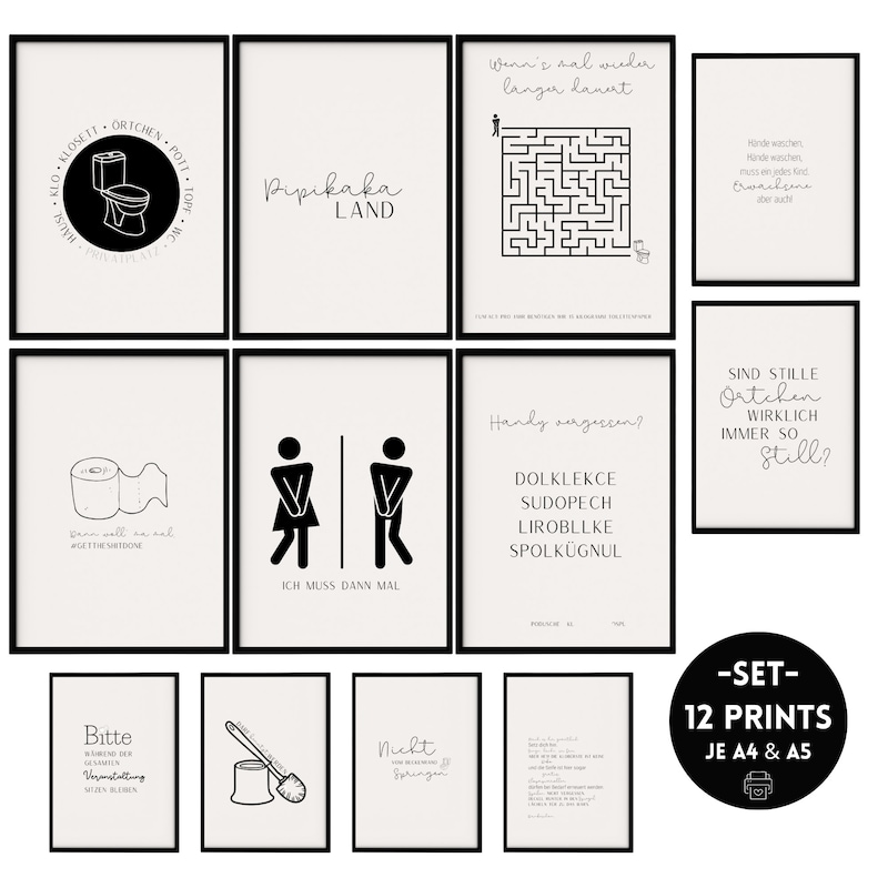 Bathroom Poster - Etsy