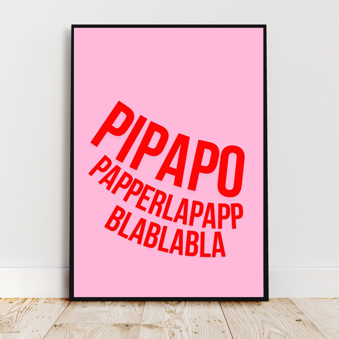 Pink Red Poster - Funny - Digital Download - Funny Saying | Slogan ...
