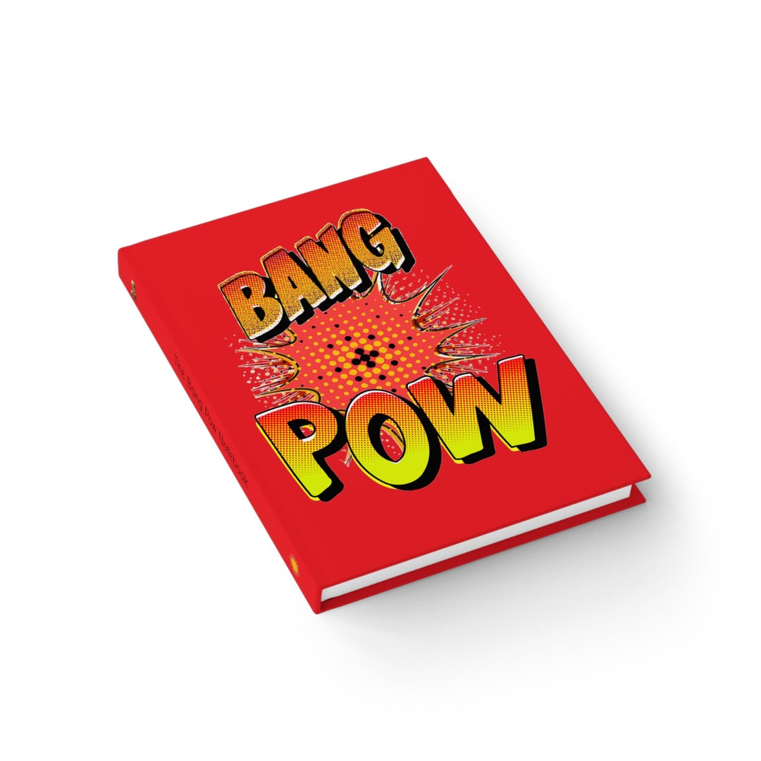 Comic Book Themed "bang Pow" Blank Hardcover Journal - Blank - Etsy